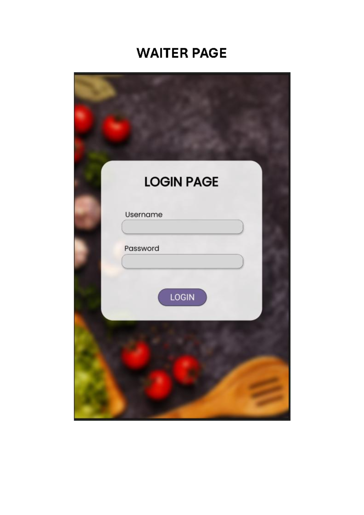 Hotel Management UI: Waiter & Manager Login Pages Overview - Studocu