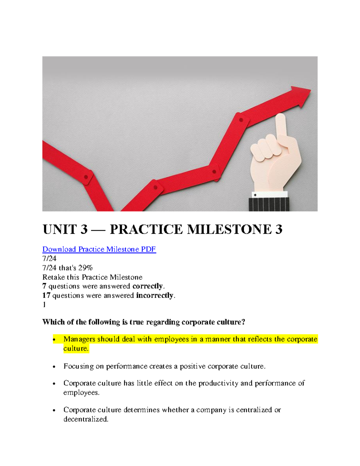 Unit 3 Practice Milestone 3: Understanding Management Concepts - Studocu