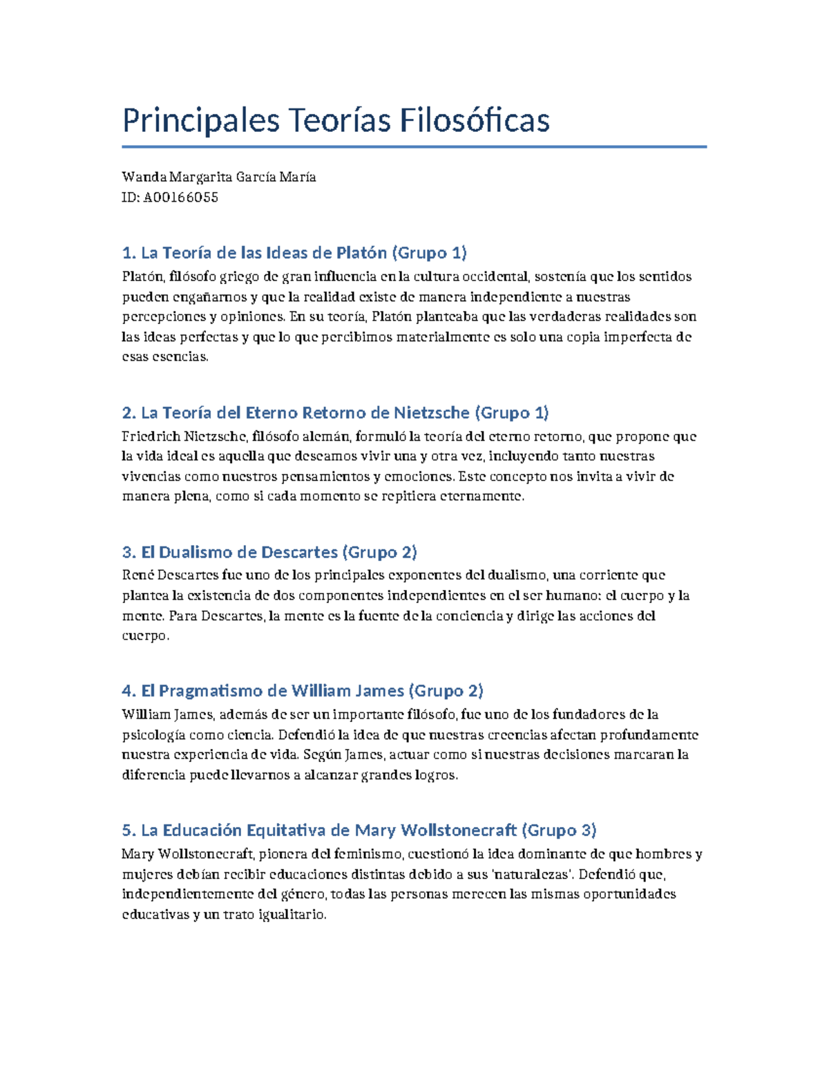 Teorías Filosóficas: Análisis de Platón, Nietzsche, Descartes y más ...