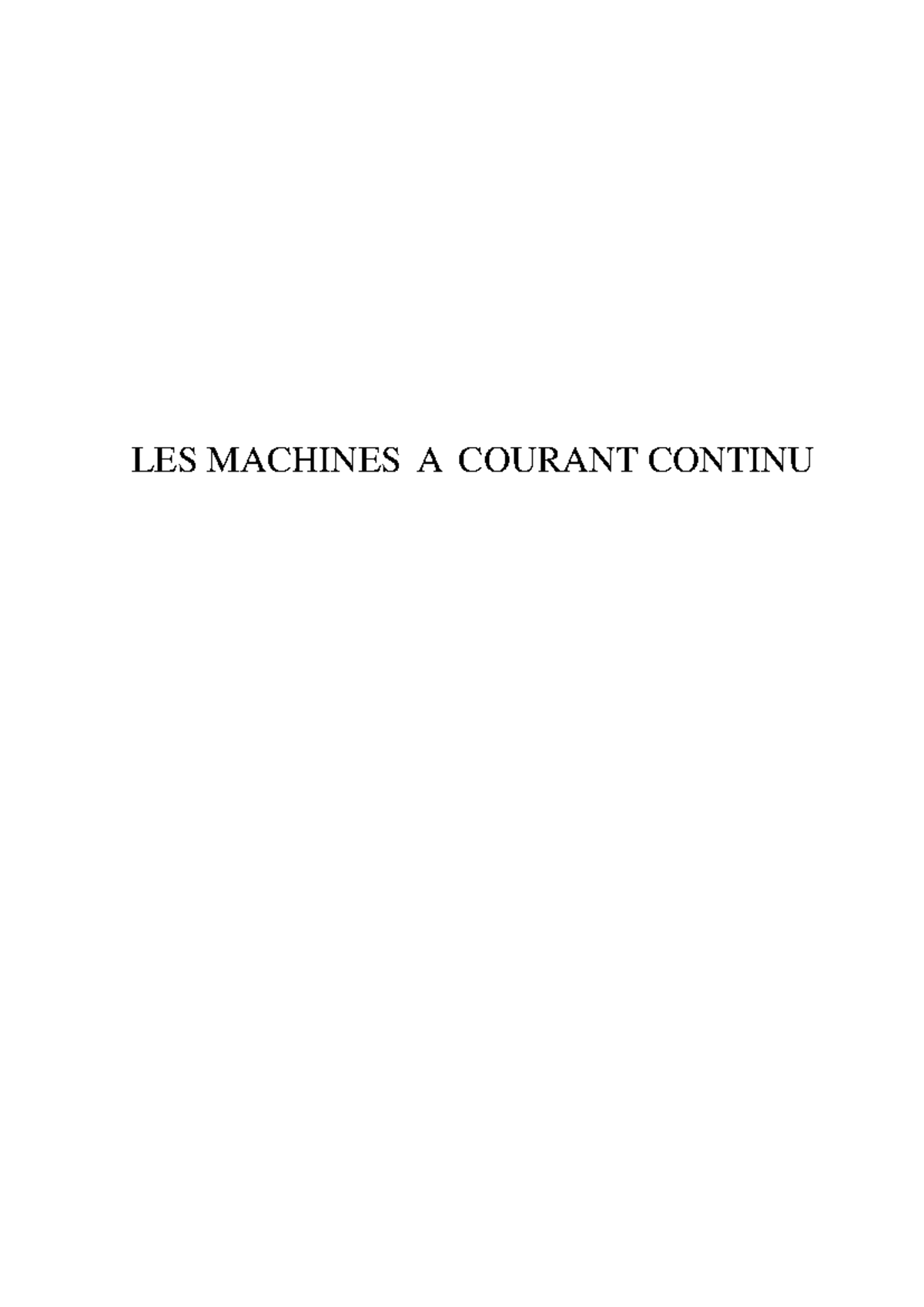 Cours MCC 3ème ENTP : Machines à Courant Continu - Organisation et ...