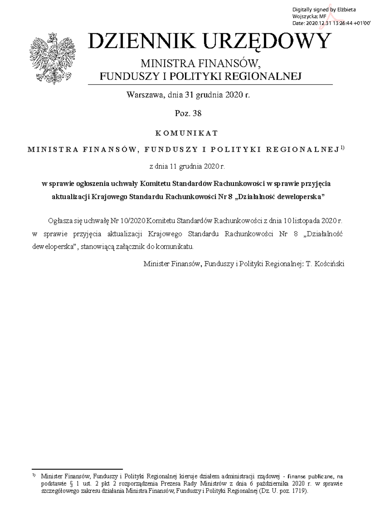 Aktualizacja Krajowego Standardu Rachunkowości Nr 8 (KSR 8) - 2020 ...