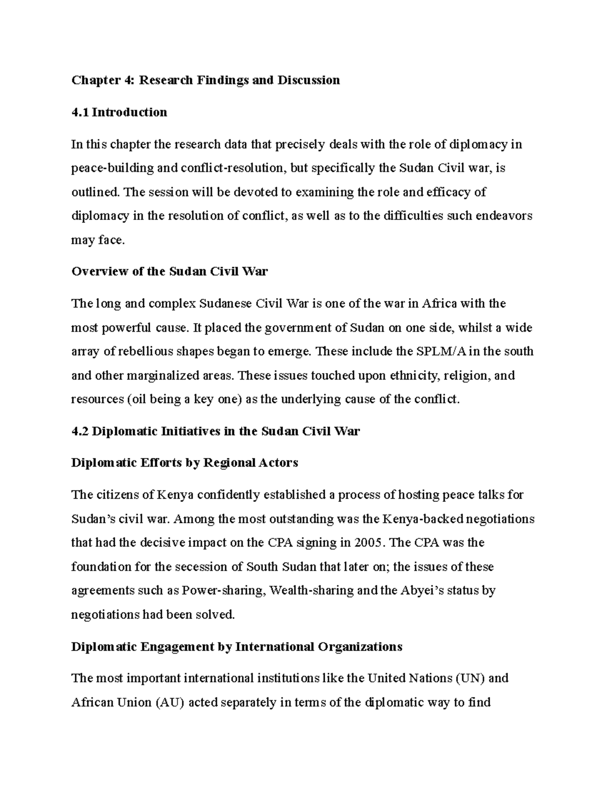 Chapter Four - Important for students - Chapter 4: Research Findings ...
