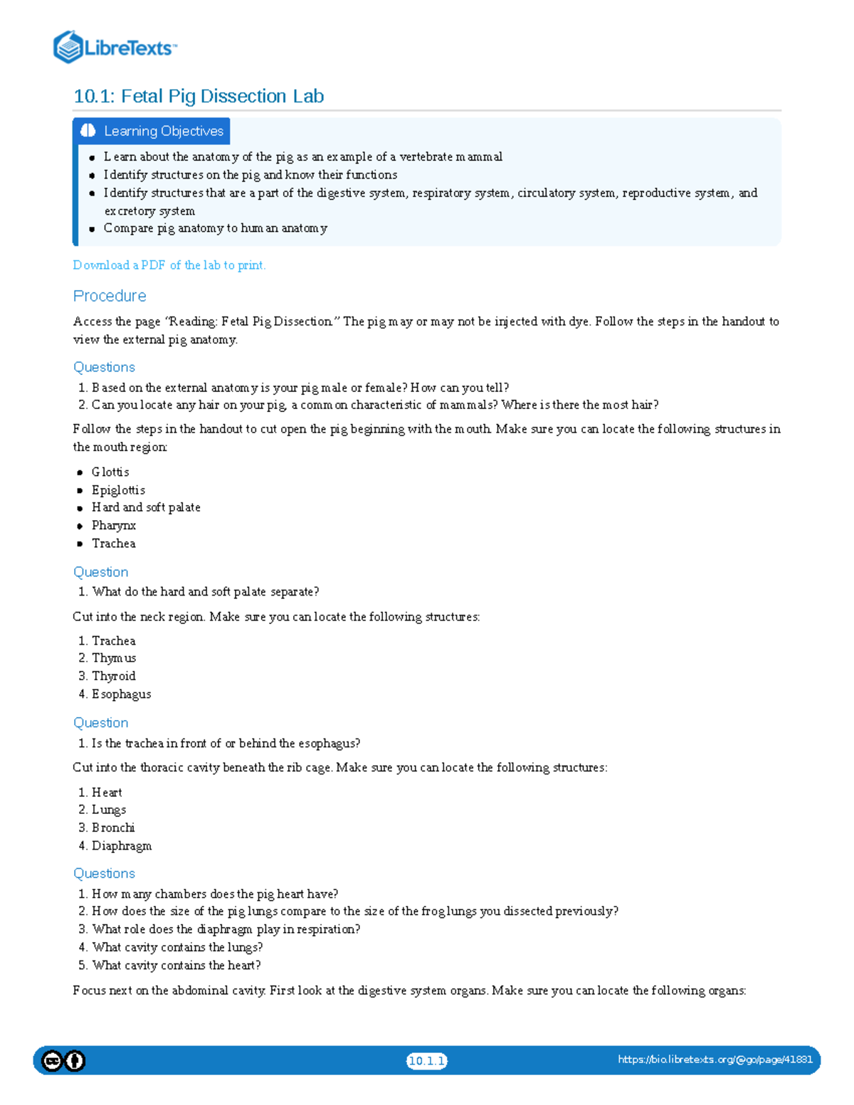 Fetal Pig Lab Write Up - maths - 1 bio.libretexts/@go/page/ 41831 10 ...