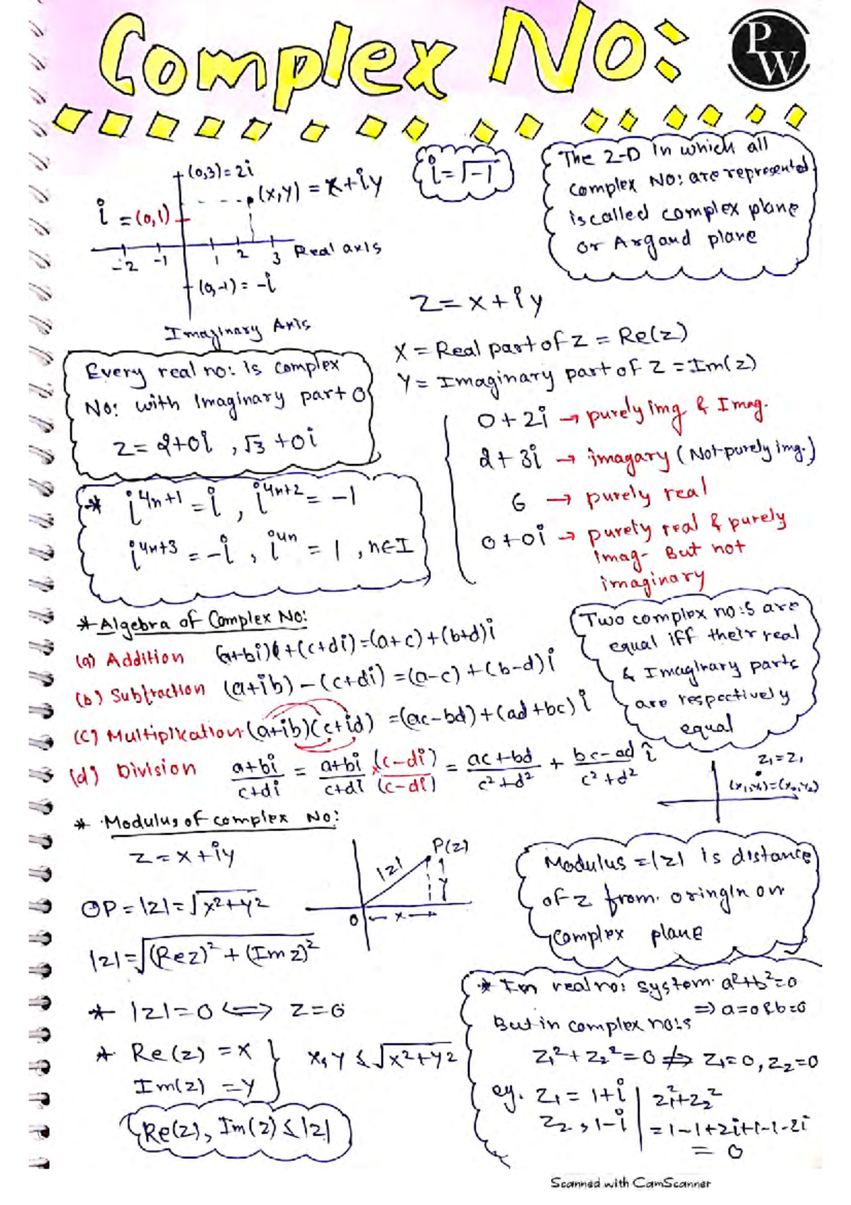 Complex Number Notes for JEE 2.0 2025 - Studocu