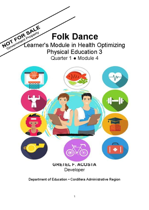 HOPE12 q1 W5 - Bendian- Dance - Folk Dance Learner's Module in Health Optimizing Physical ...