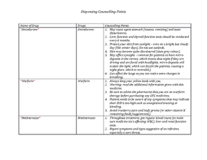 Use of Counting Equipment - DISPENSING INFORMATION SHEET – USE OF ...