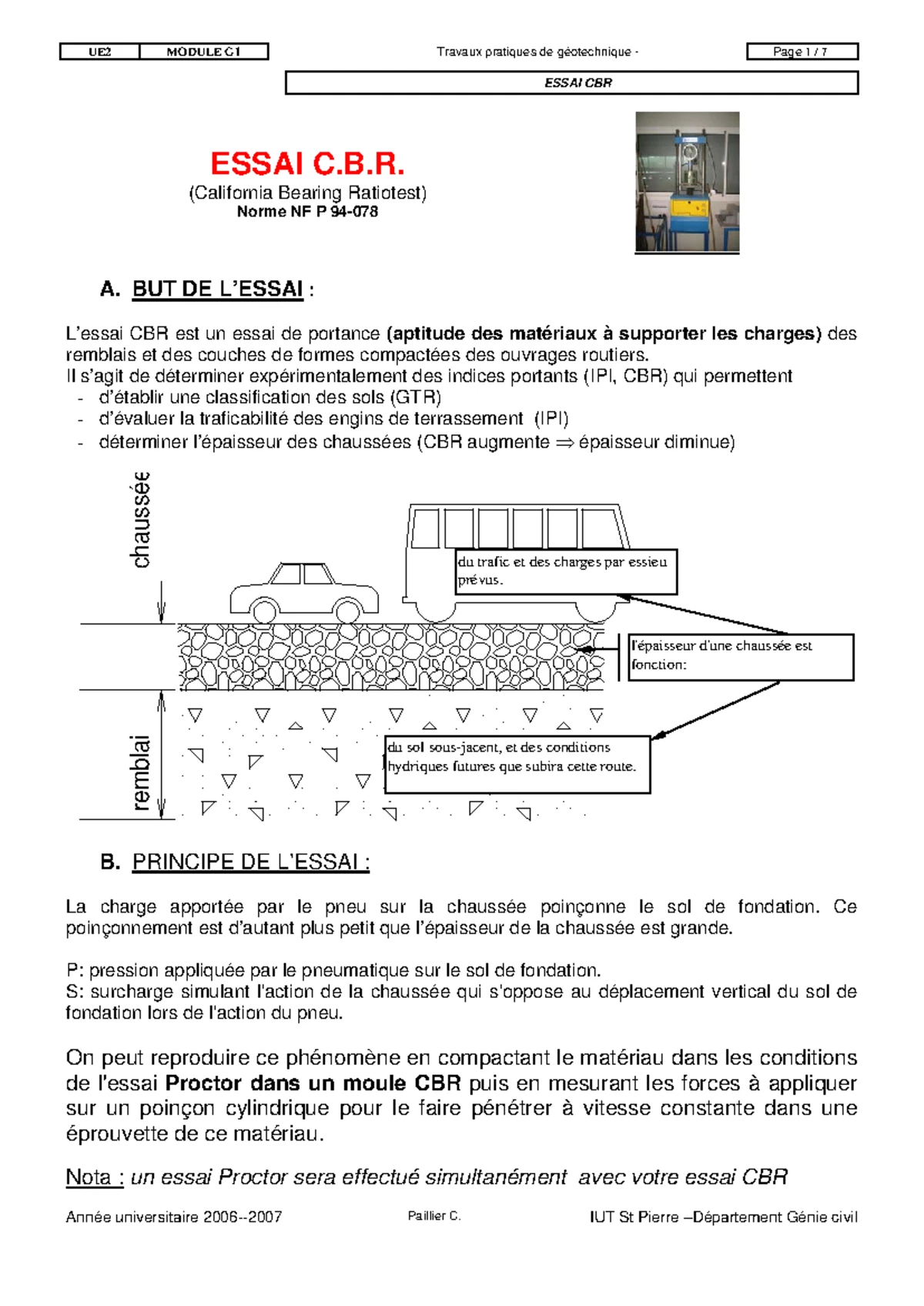 Essai Proctor Normal et Modifié : Détermination des Caractéristiques de ...