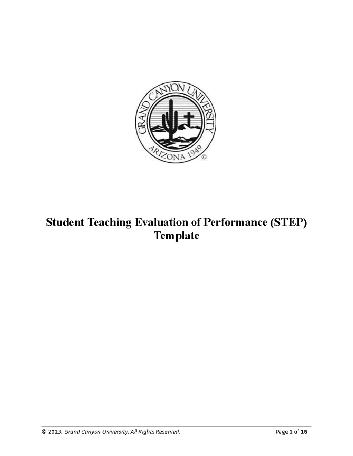 STEP Template - to be able to use to make sure that you are one the ...