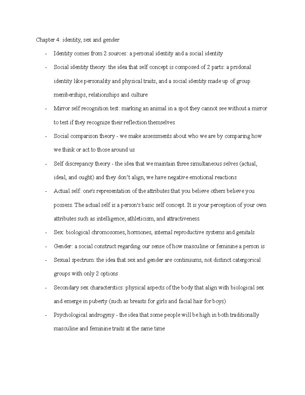 Psych 101: Chapter 4 & 5 Notes on Identity and Stress - Studocu
