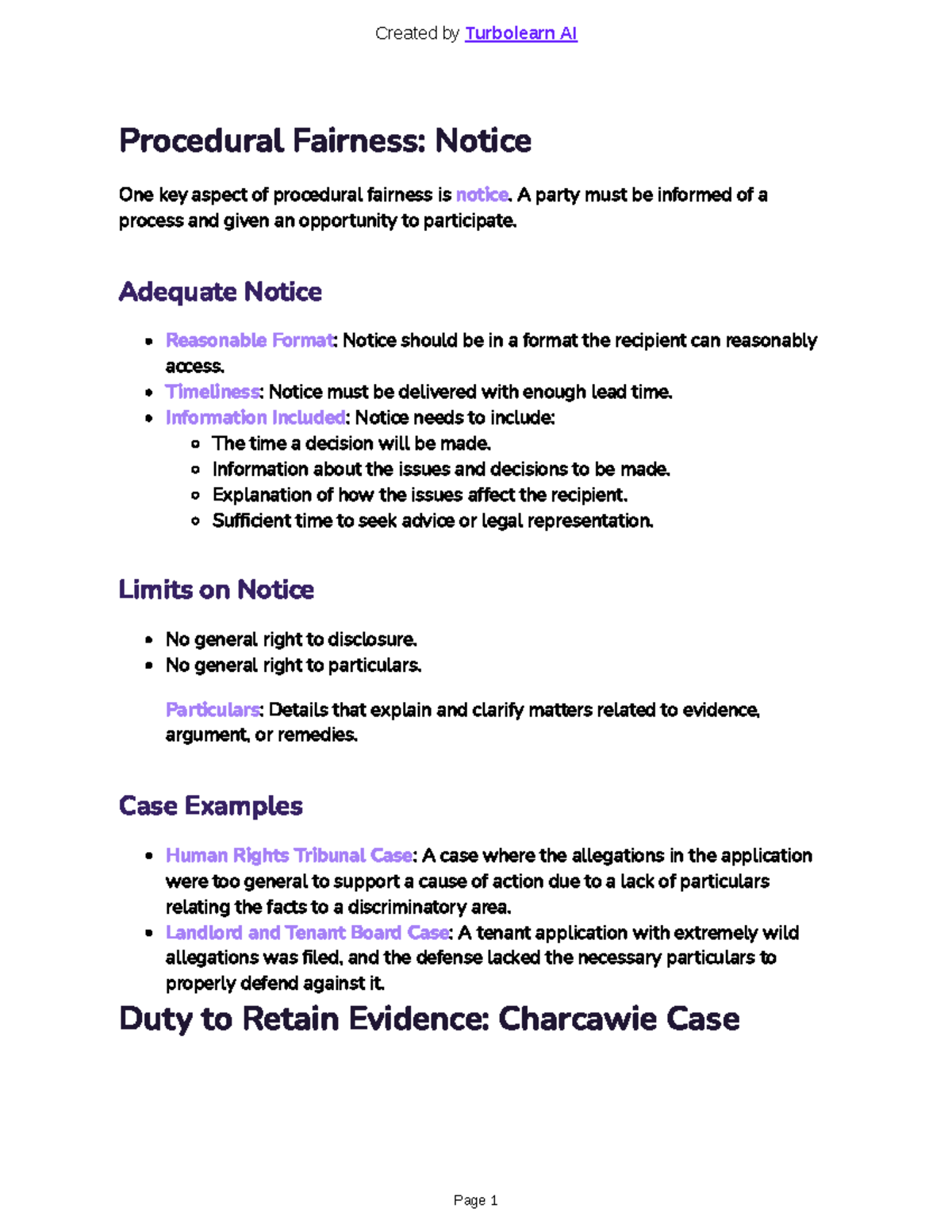 Procedural Fairness in Tribunals: Key Concepts and Case Studies (LAW ...