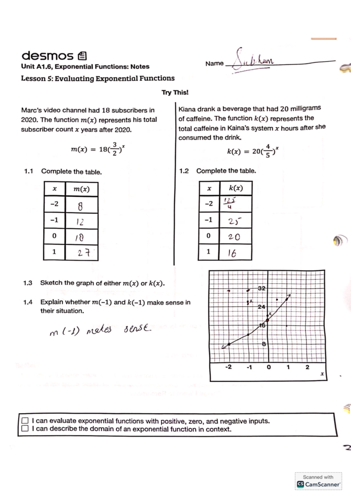 HW 5 - fdncmh - desmos Unit A1, Exponential Functions: Notes Name ...