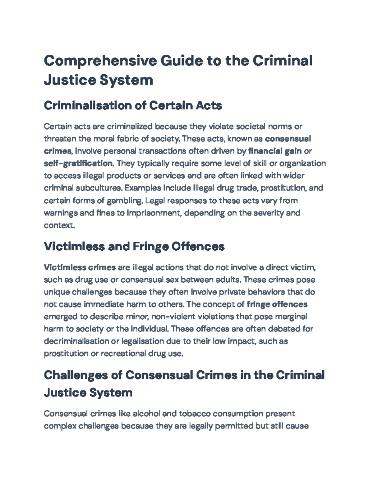 South African Criminal Justice System Overview: Key Concepts ...