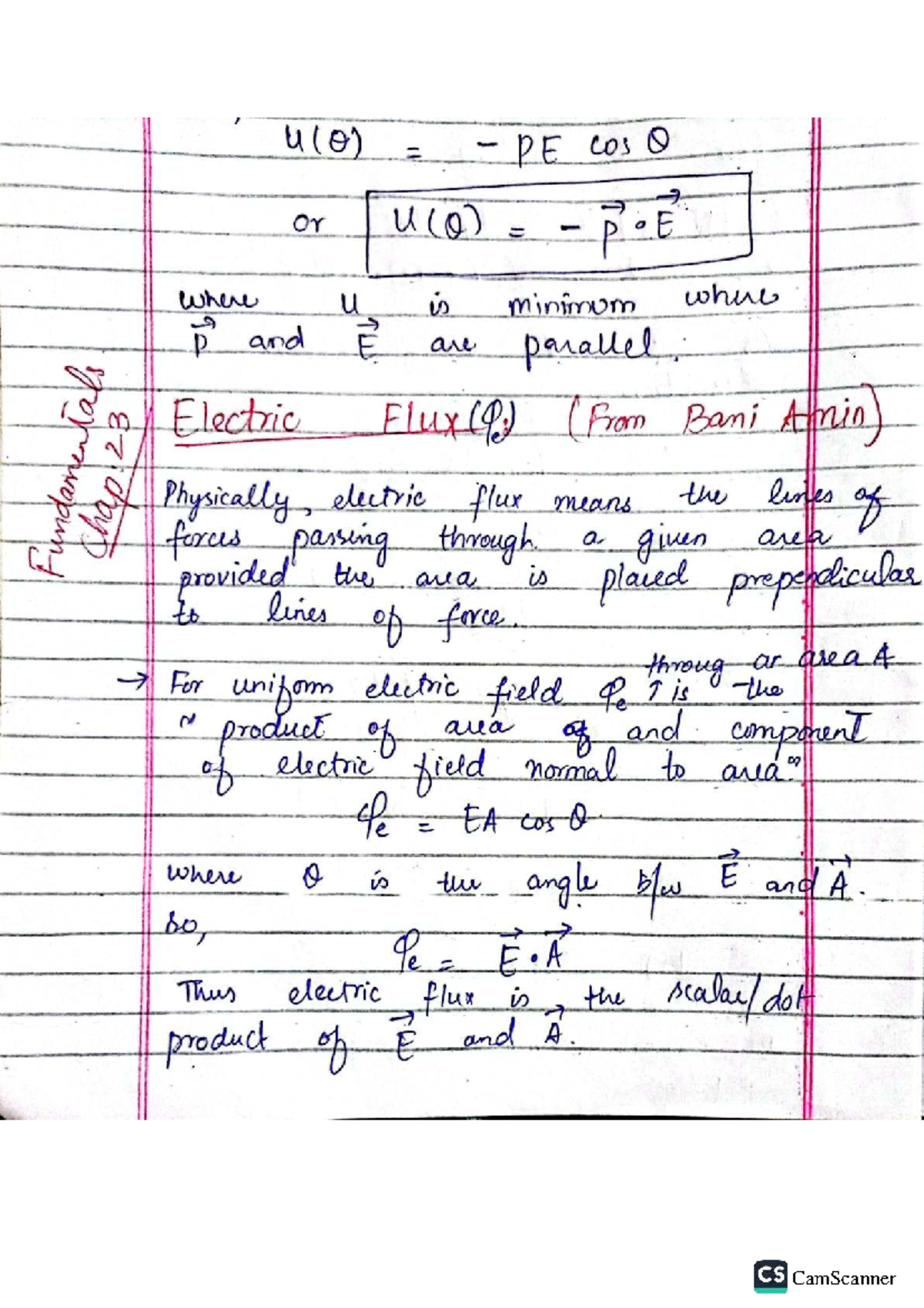 Fundamentals of Electric Flux and Potential (PHYS-117) - Studocu