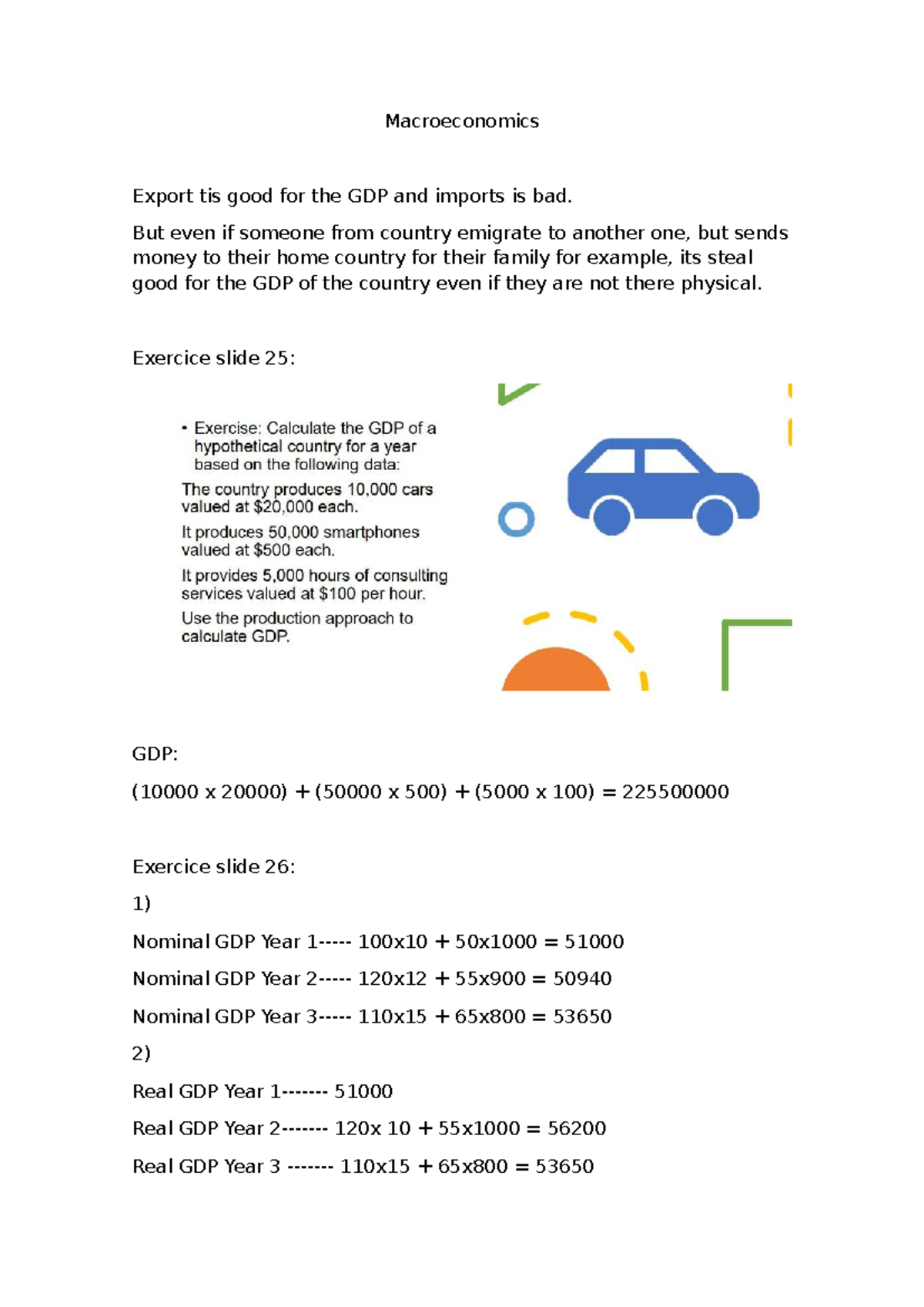Macroeconomics Lecture Notes: GDP, Nominal vs Real Analysis - Studocu