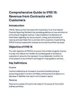 IFRS 2 - Share-Based Payment: Key Concepts and Vesting Conditions - Studocu