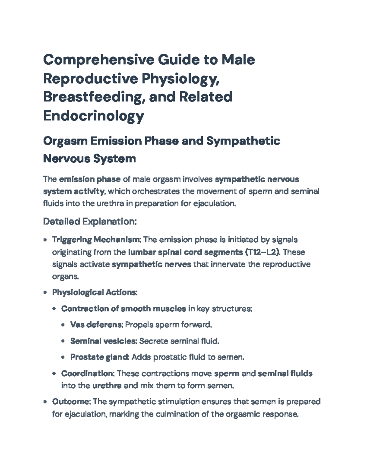 Male Reproductive Physiology & Endocrinology Overview: A Comprehensive ...