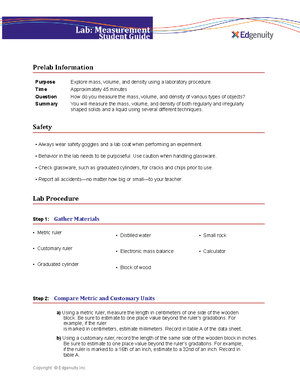 Chemistry-Reaction Rate-Student Guide - Lab: Reaction Rate Student ...