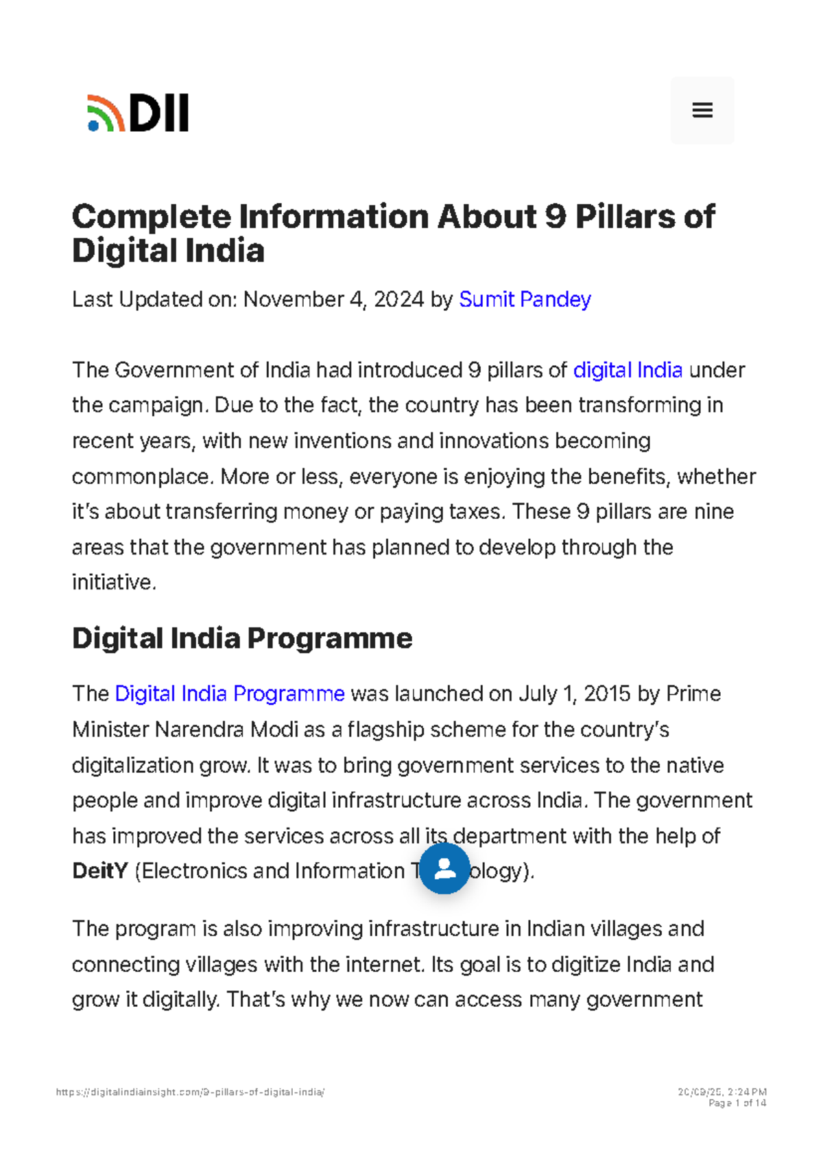 9 Pillars of Digital India: Comprehensive Overview and Insights - Studocu