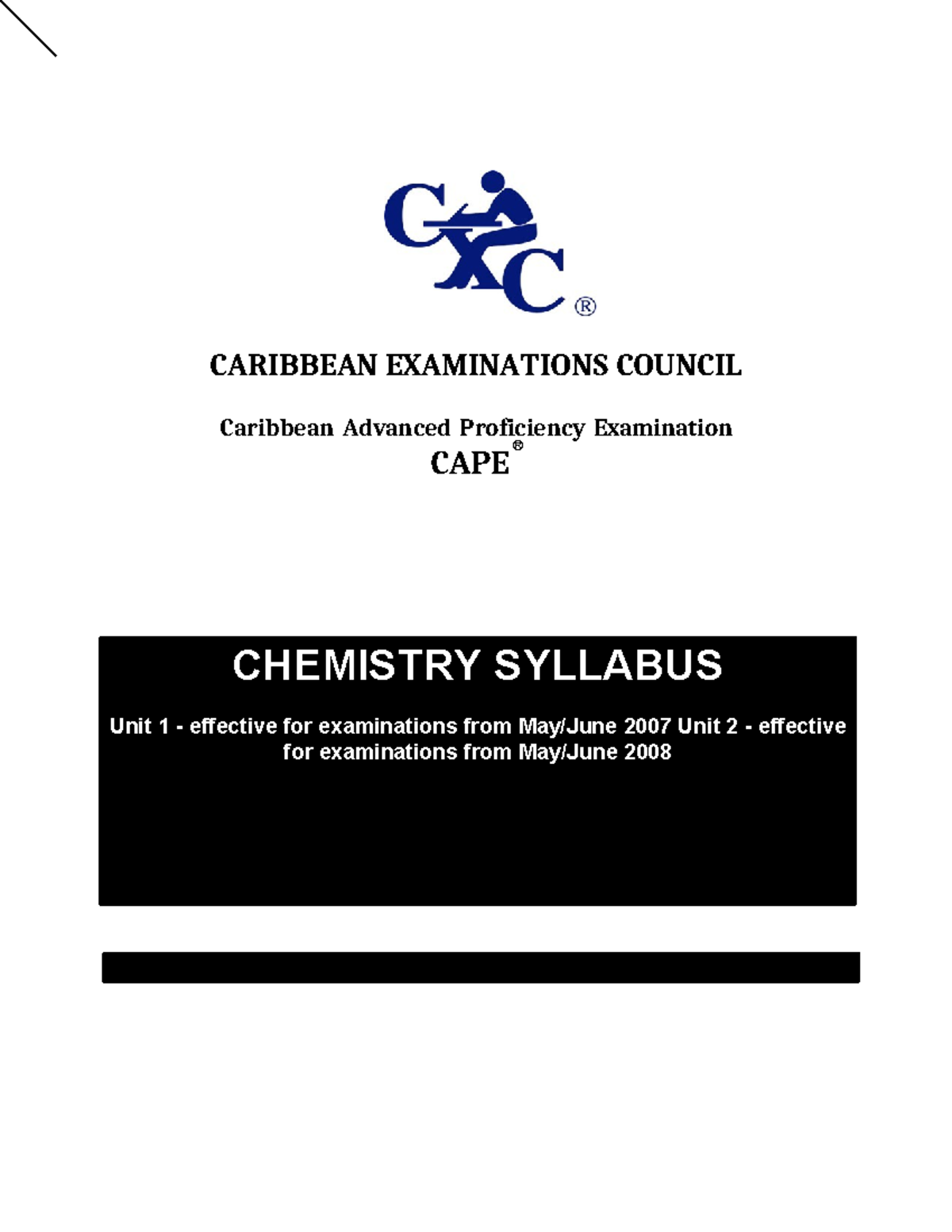 CAPE Chemistry - Comprehensive Study Notes for CAPE Exams - Studocu