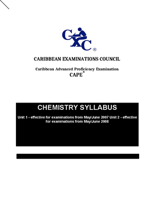 CSEC Chemistry - Notes - CSEC Chemistry 2024 SECTION A – PRINCIPLES OF ...