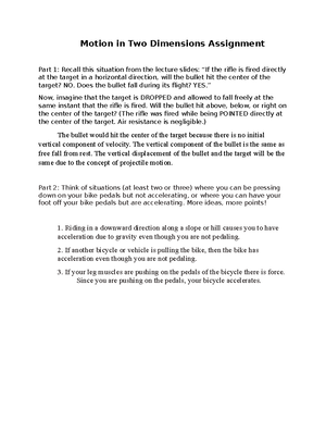 Motion Assignment - Motion Assignment You drive exactly one lap around ...