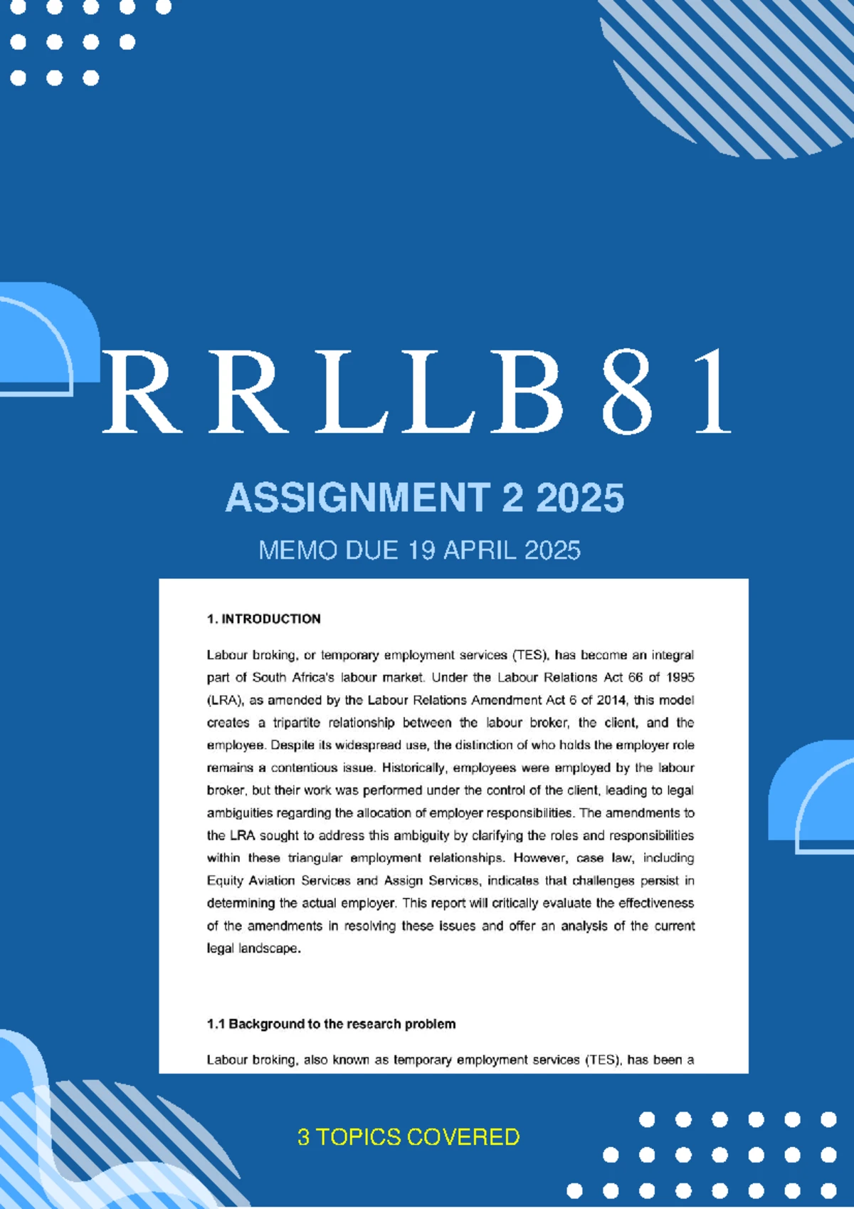 EMA1501 Assignment 2 Memo: Understanding Math Concepts & Skills - Studocu