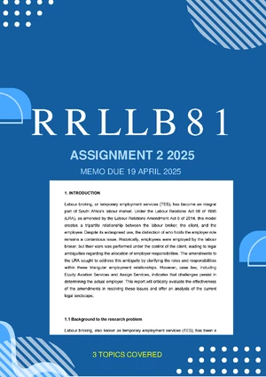 RRLLB81 Final Portfolio: Analysis of Labour Broker Regulation in SA ...