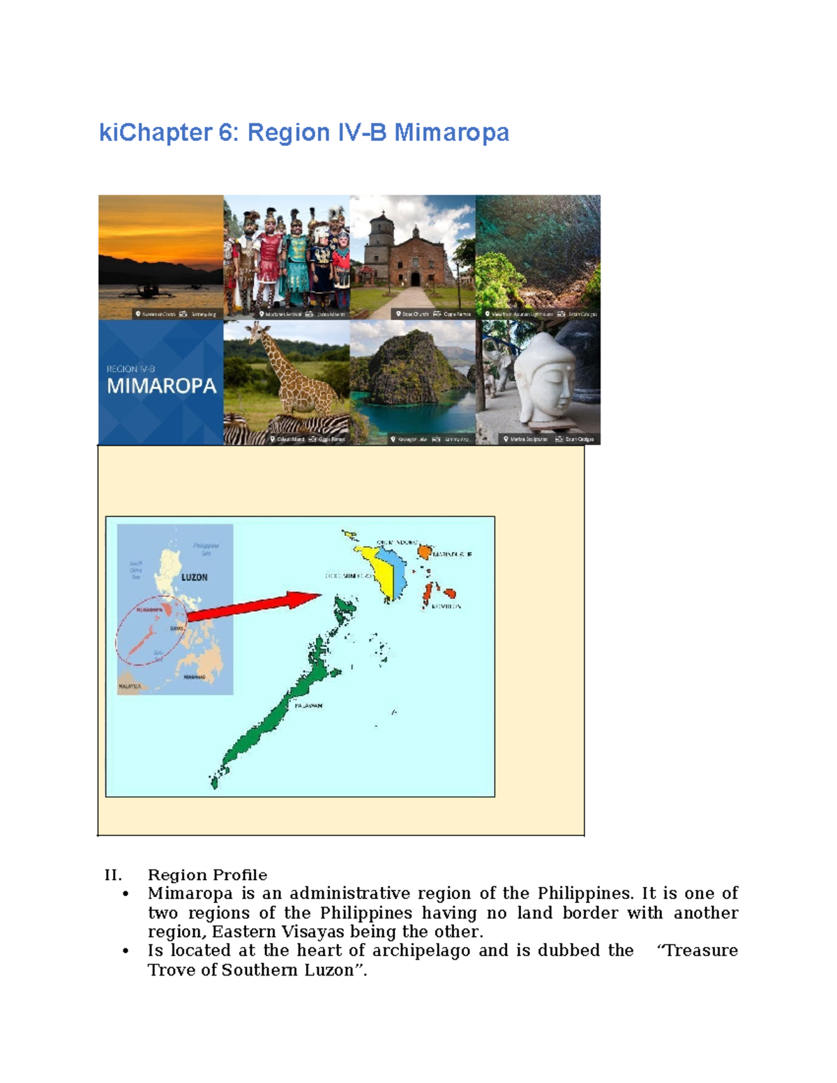 MIMAROPA Region Profile: Insights and Cultural Highlights (Region 4B ...