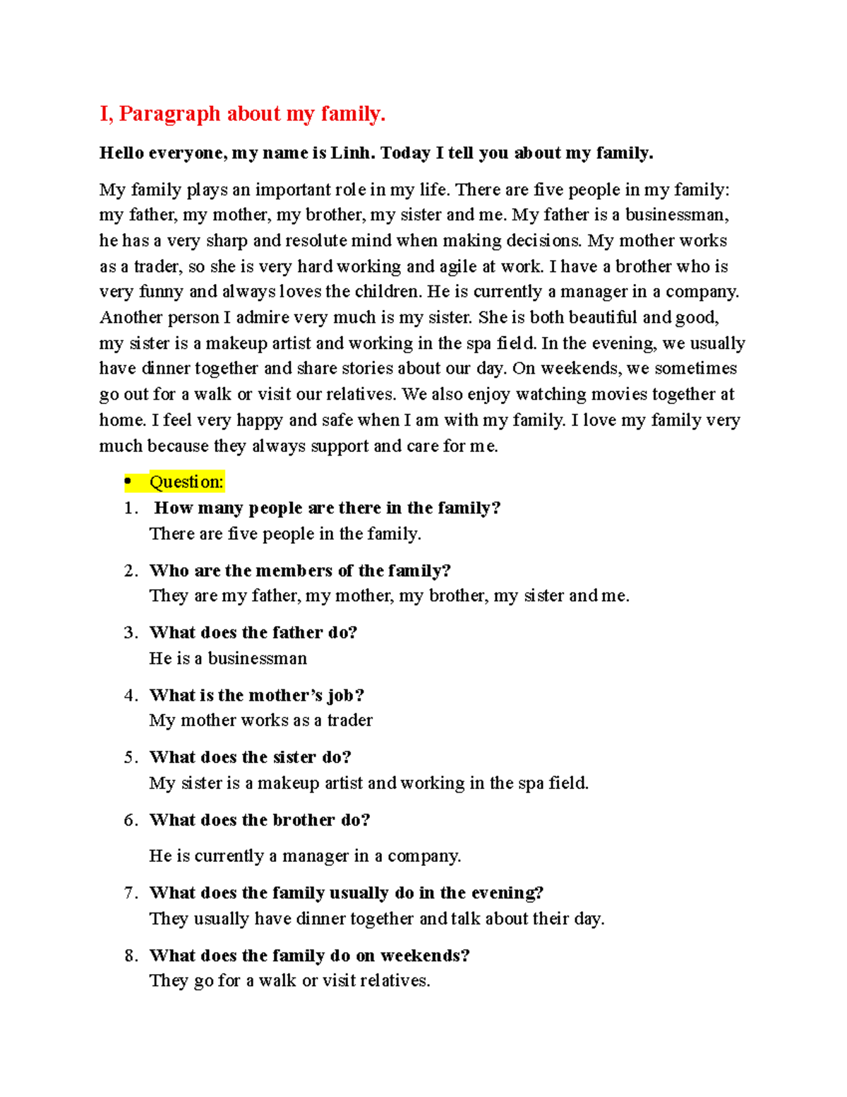 TASC Essay: My Family and Hometown Overview - Studocu