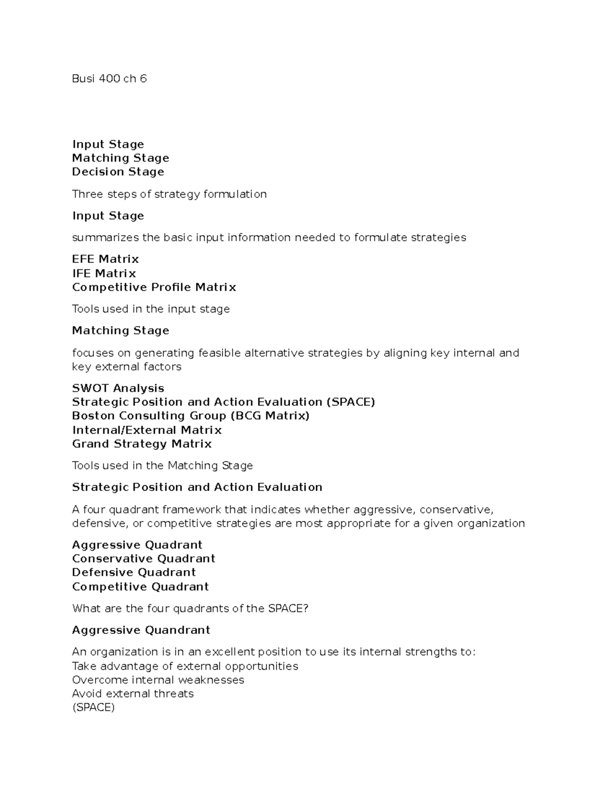 Busi 400 ch 6 - Chapter 6 Questions and Details - Busi 400 ch 6 Input ...