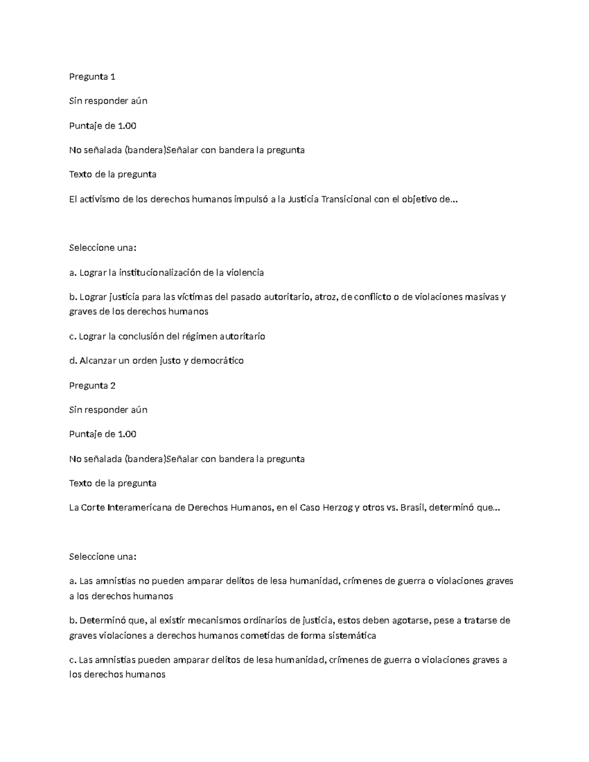 Modulo 1 Justicia Transnacional: Preguntas y Respuestas Clave - Studocu