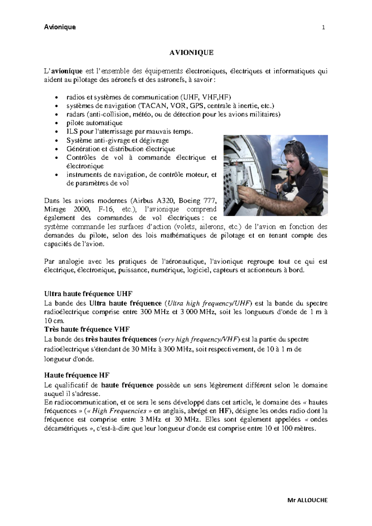 Avionique - Cours Complet sur Systèmes Électroniques Aéronautiques ...