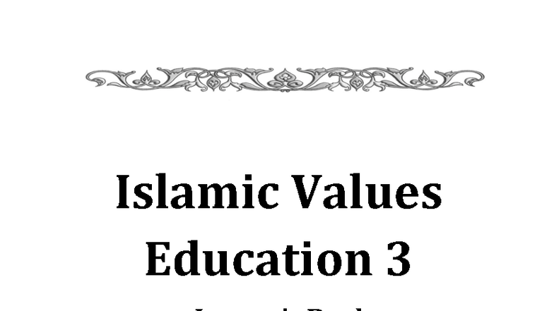 Islamic Values Education 3: A Guide for Grade 3 Students - Studocu