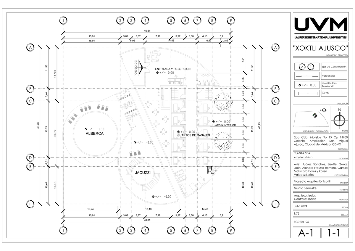 SPA - Planos Arquitectónicos para Proyecto Completo ECR - Studocu