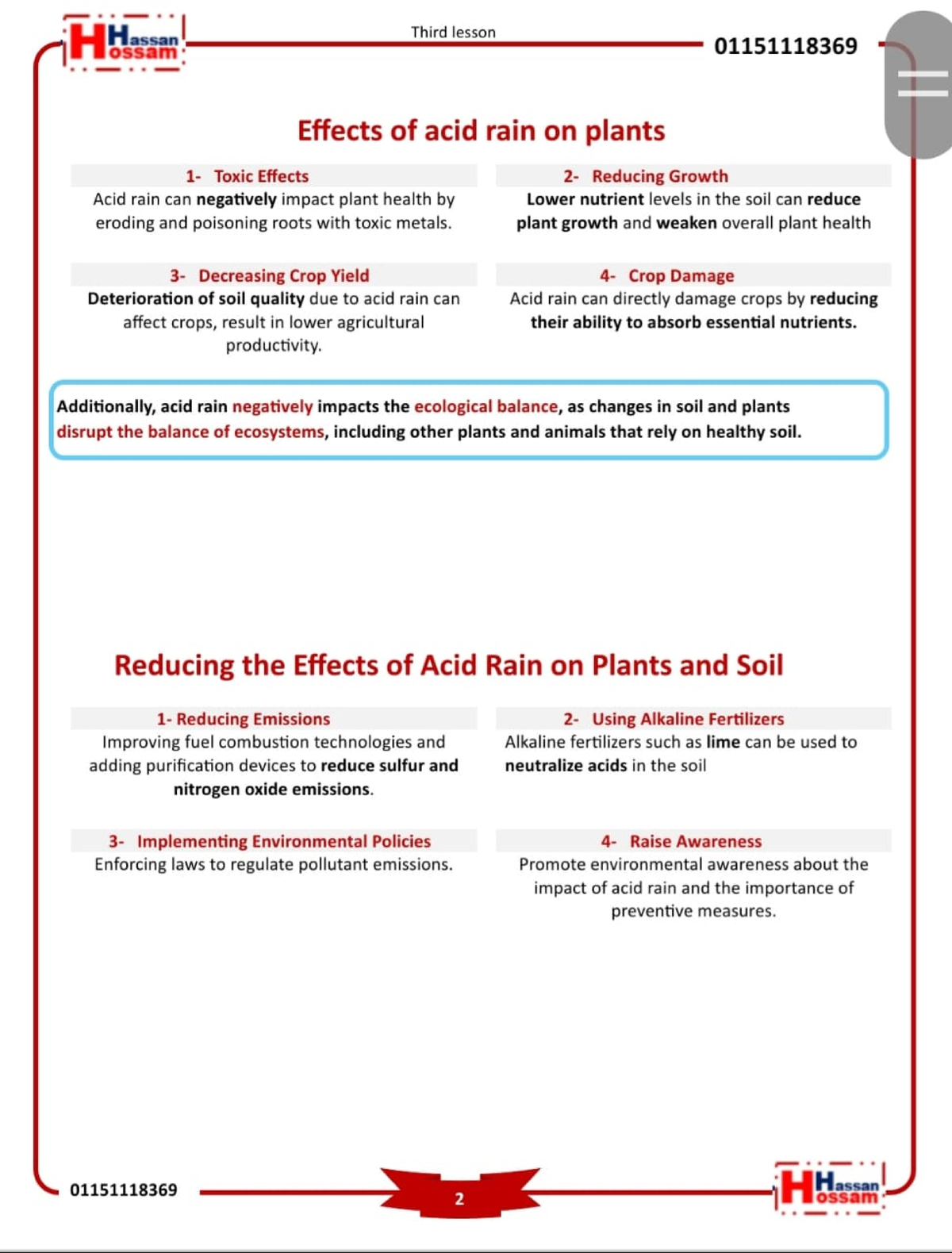 Effects of Acid Rain on Plants and Soil: A Comprehensive Study (BIO 101 ...