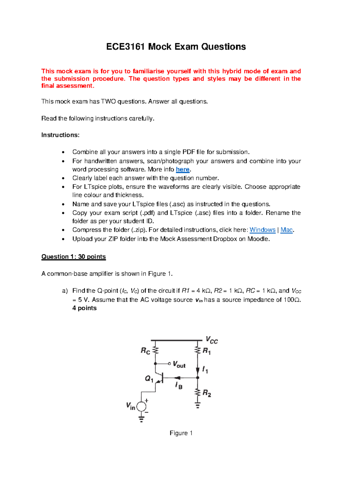 ECE3161 Mock Exam Questions 2021: Prepare for Your Assessment - Studocu