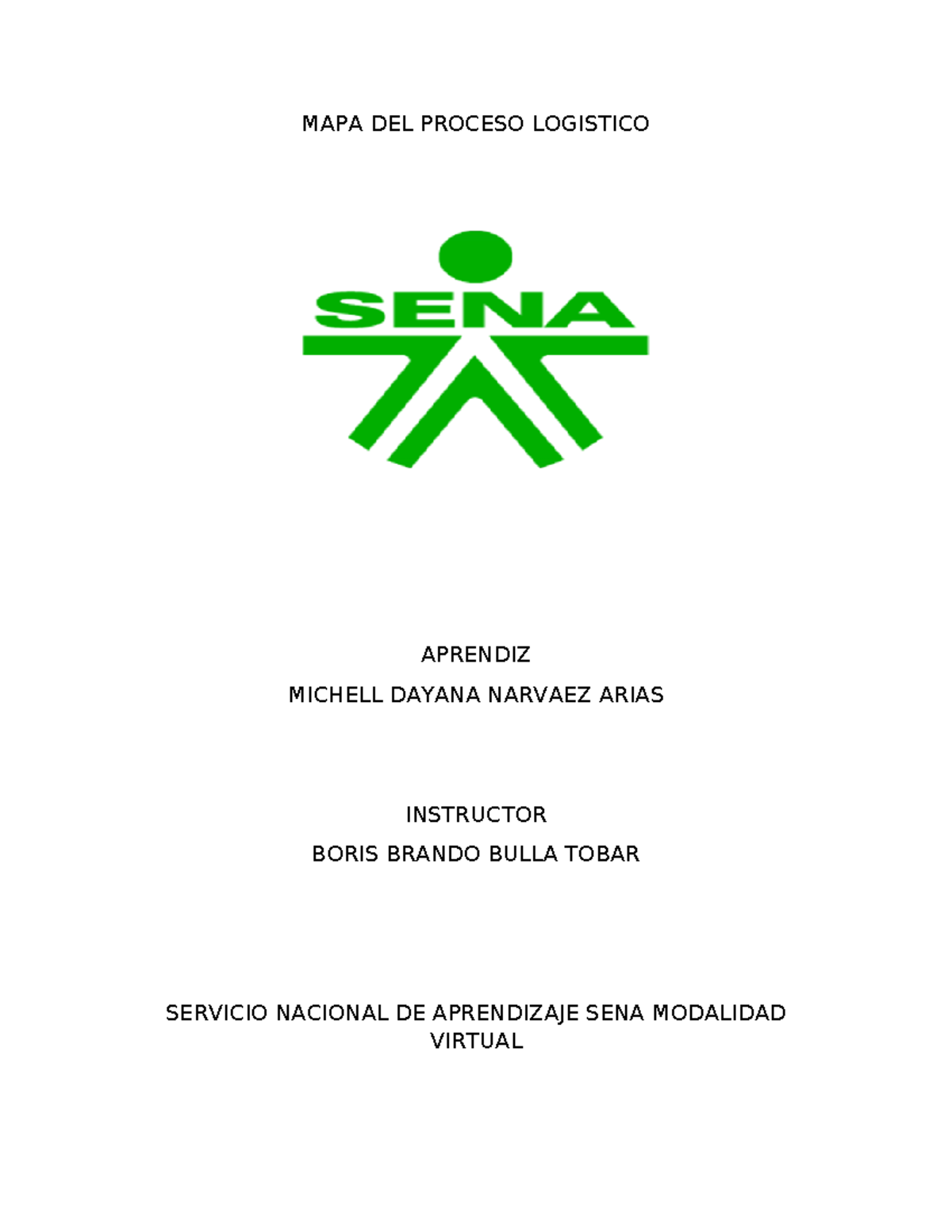 MAPA DEL PROCESO LOGÍSTICO - SENA VIRTUAL - Studocu