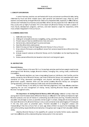 Module-7 - module - Module 7: MEDIA LITERACY I. CONCEPT EXPLORATION ...