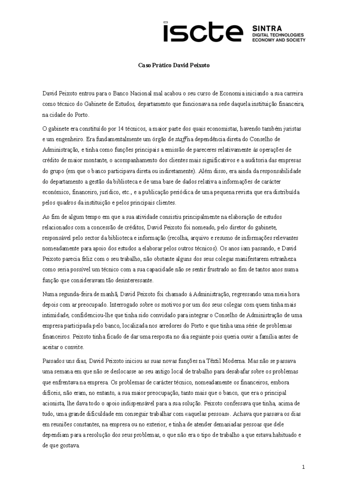 AULA 4 - Estudo de Caso: David Peixoto e Desafios Profissionais - Studocu