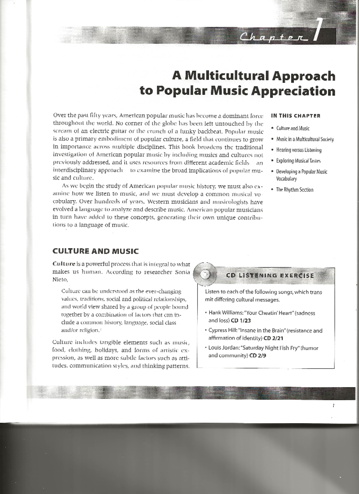 Chapter 1 - Text - Chapter 7 A Multicultural Approach Popular Music ...