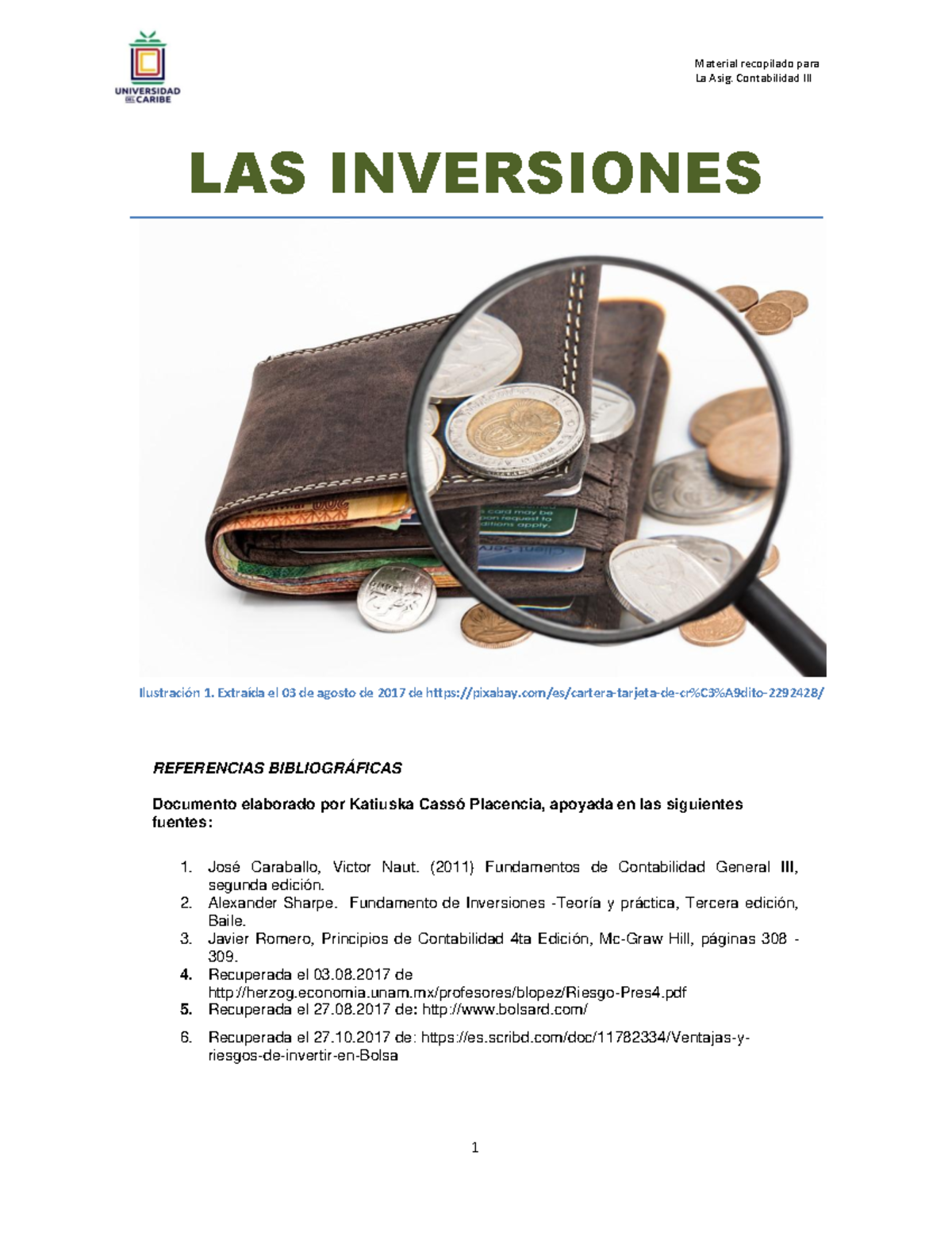 Unidad 1. Recurso 1. Las Inversiones - La Asig. Contabilidad III LAS ...