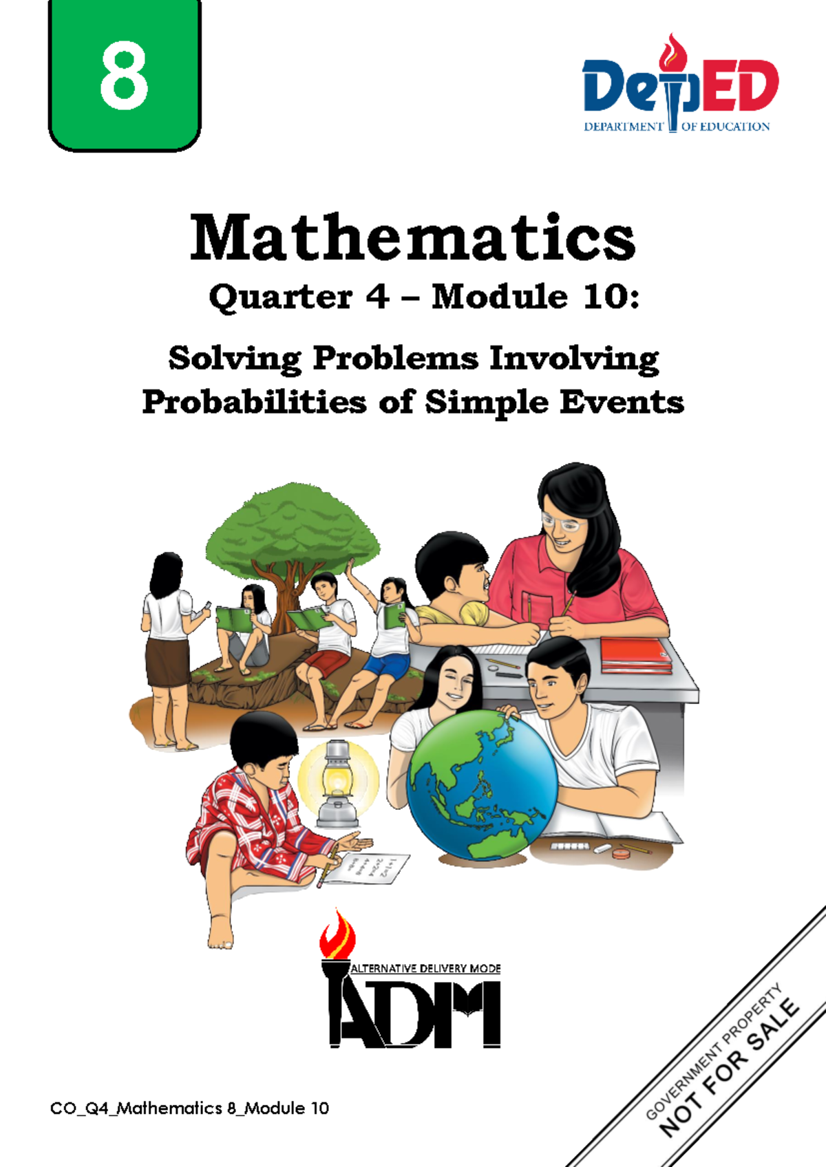 Mathematics Grade 8: Solving Simple Event Probability Problems (Q4-M10 ...