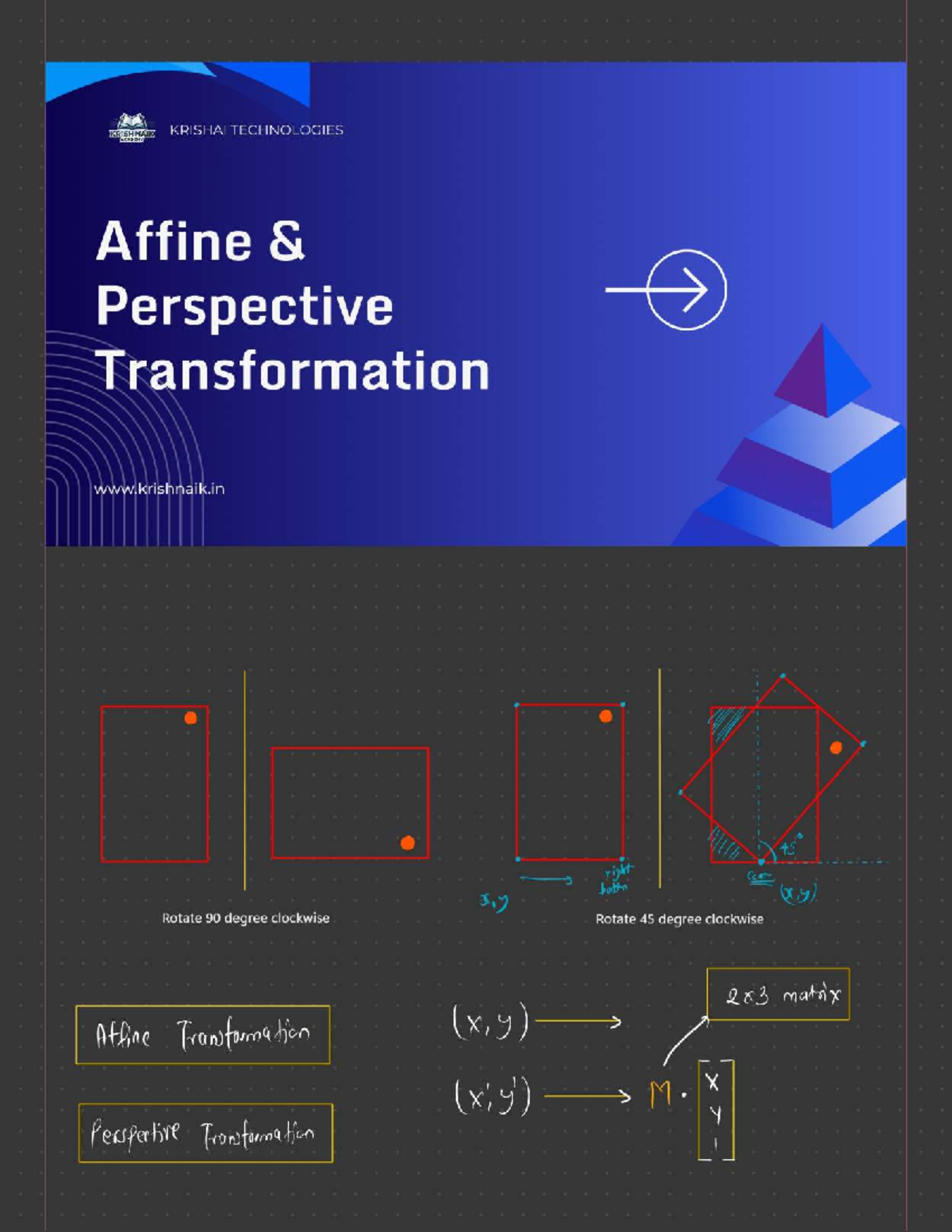 Computer Vision Assignment 011: Affine & Perspective Transformations - Studocu