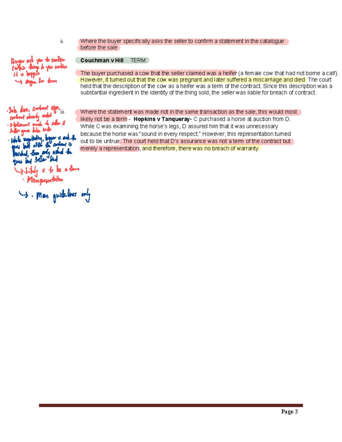 Misrepresentation in Contract Law: Key Cases and Concepts - Studocu