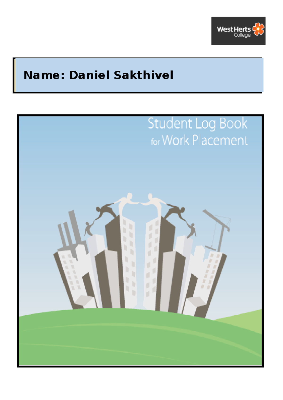 Work Experience Log Book By Daniel Sakthivel Final Ds Name Daniel