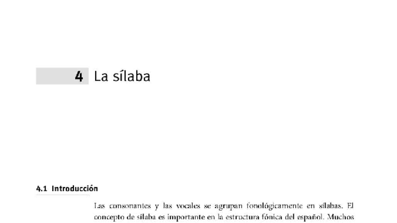 LA Sílaba: Estructura y Reglas de Silabificación en Español - Studocu
