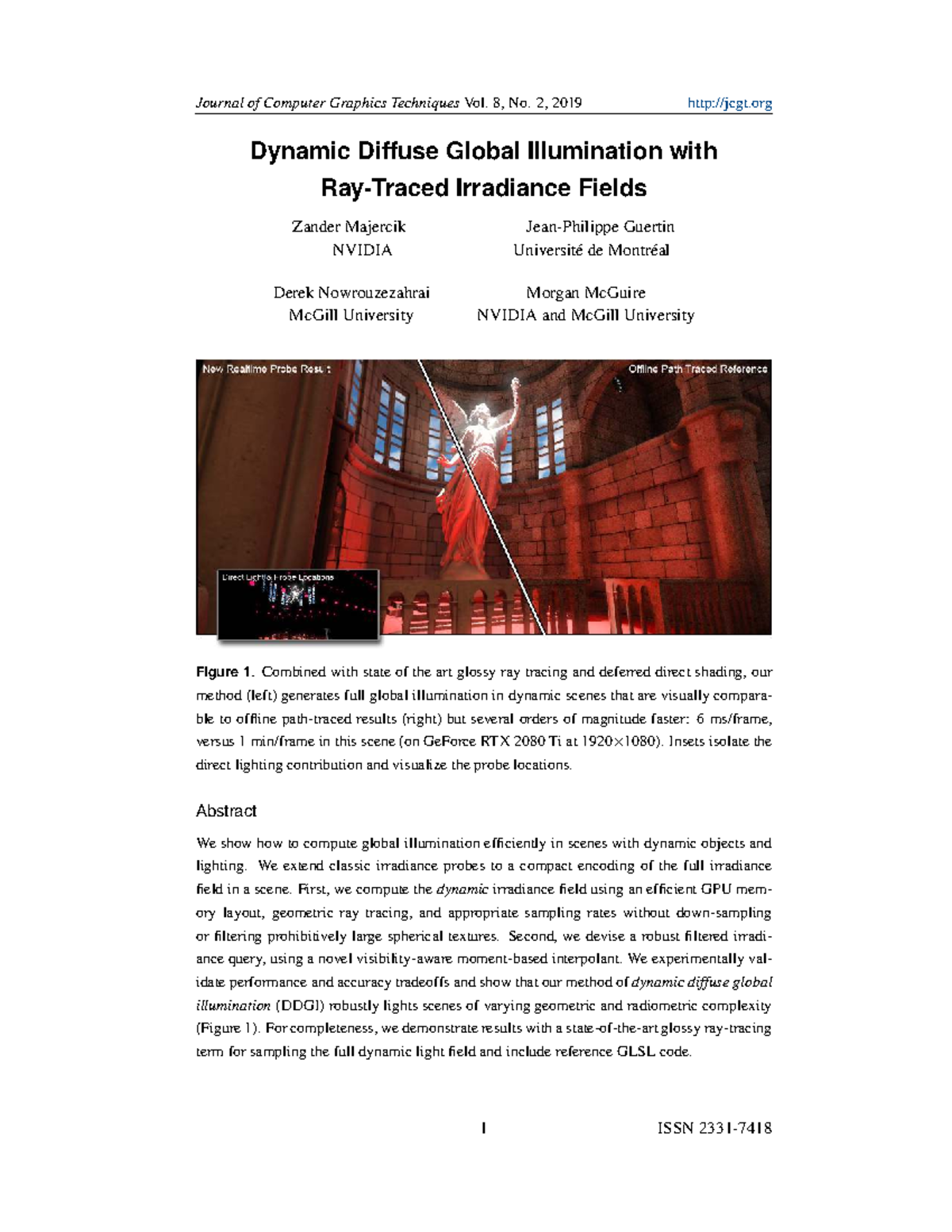 Dynamic Diffuse Global Illumination with Irradiance Fields (CGR 2019 ...