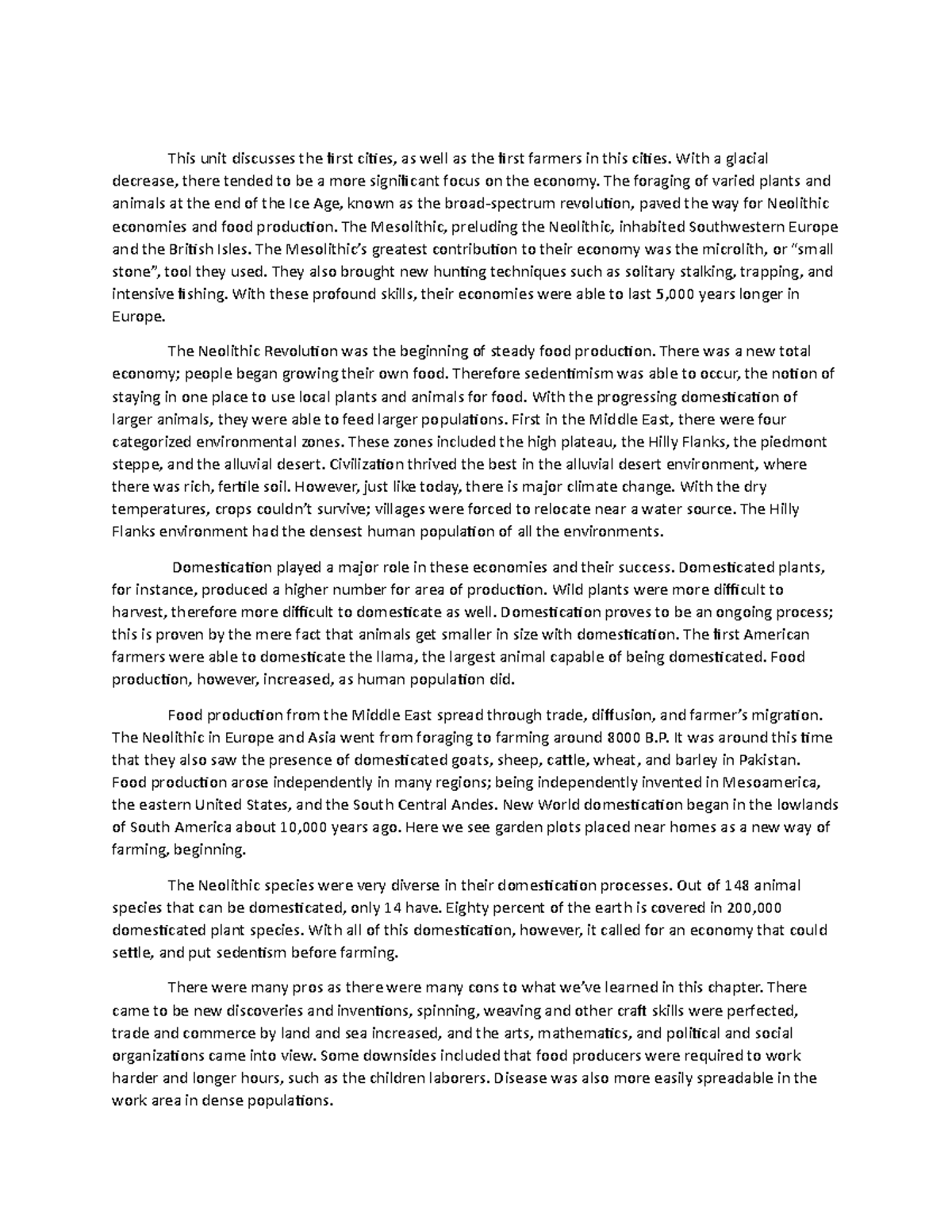 UNIT 6 Summary - Cultural Anthropology: a Toolkit for a Global Age ...