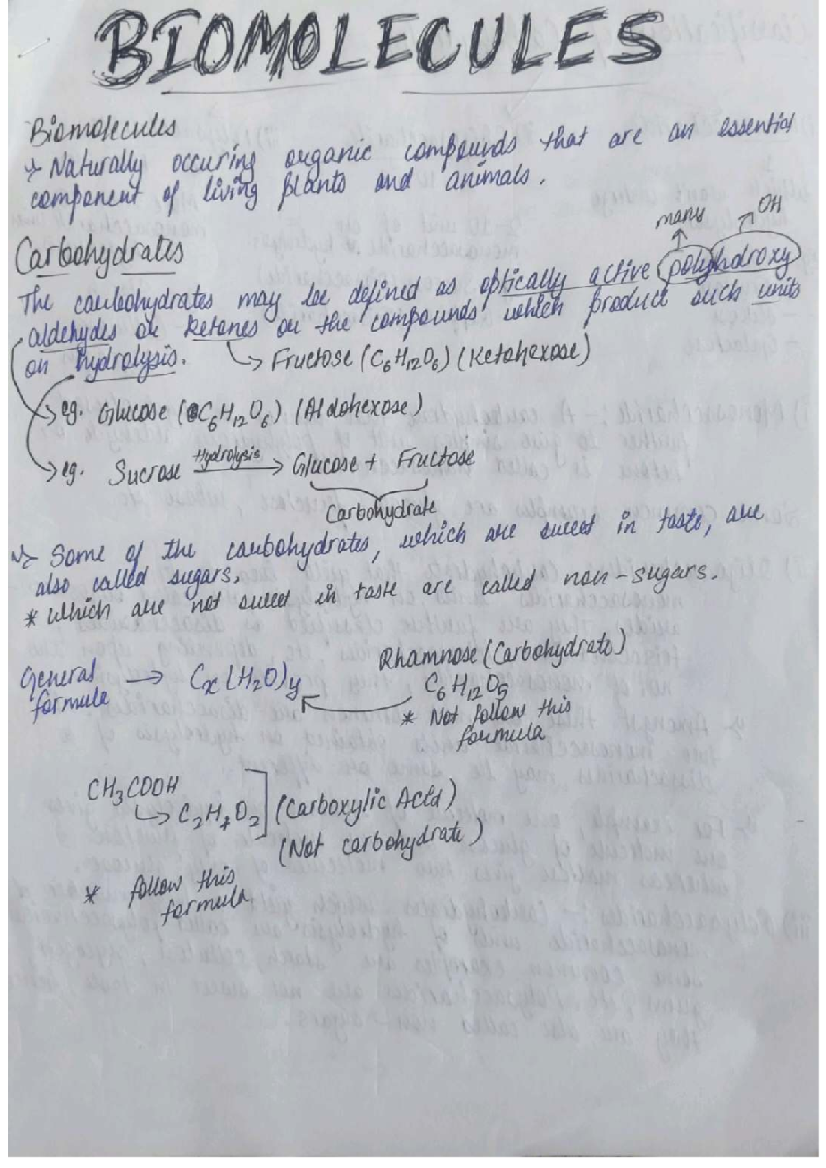 Biomolecules (XII): Summary of Organic Chemistry Chapter on ...