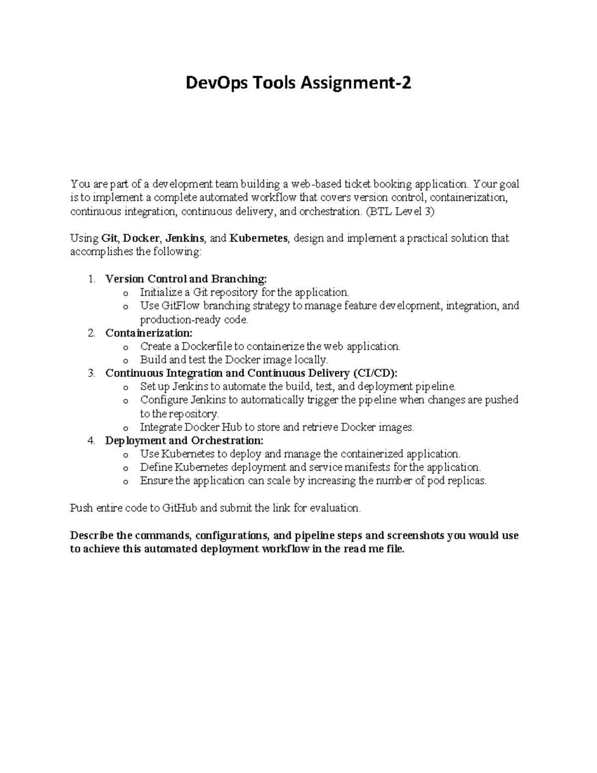 DevOps Tools Assignment 2: Automated Workflow Implementation - Studocu